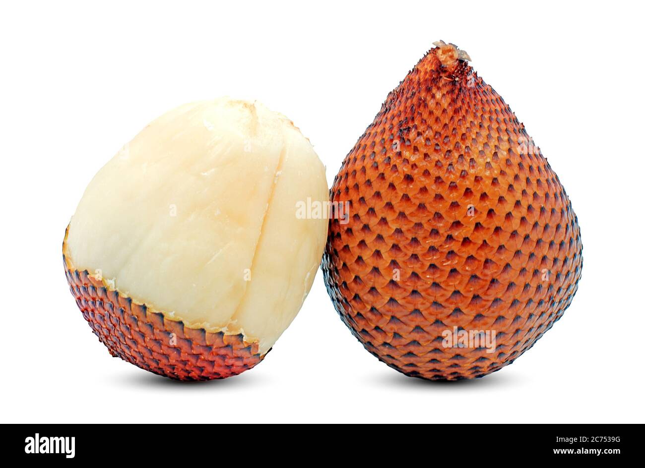 Snack skin fruit or Salak fruit isolated on white background Stock ...