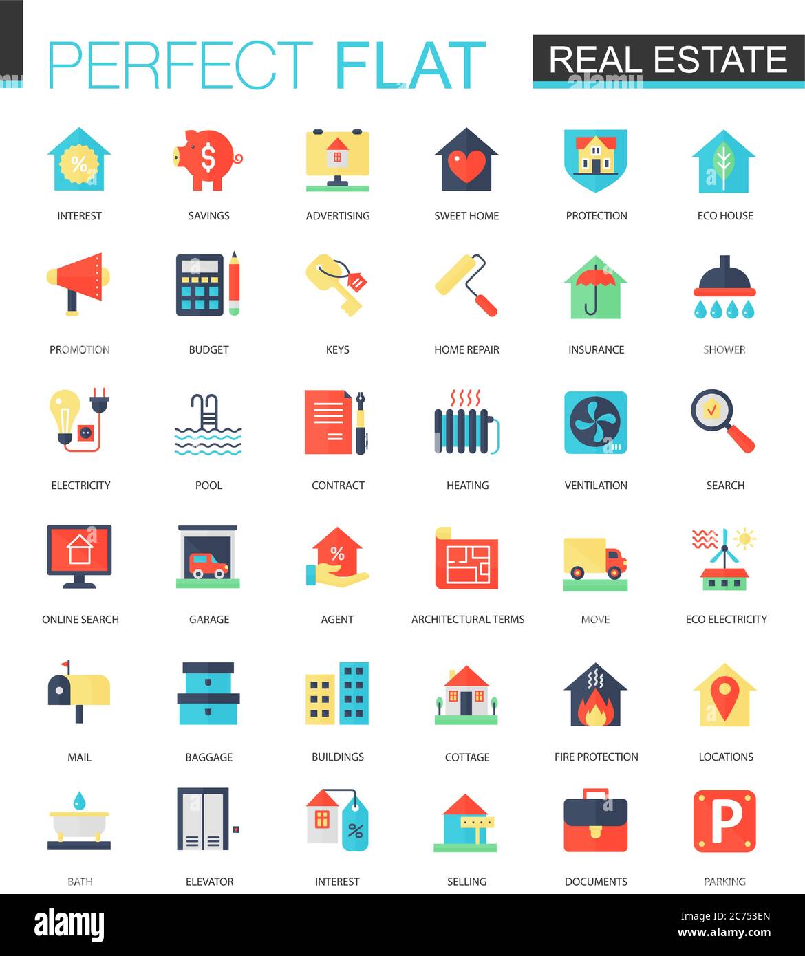 Real estate icons hi-res stock photography and images - Alamy