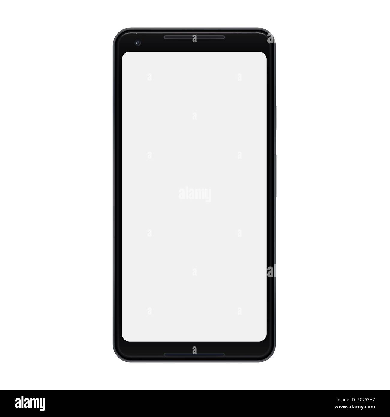 Vector Modern smartphone isolated. Mobile phone with blank screen. Cell ...