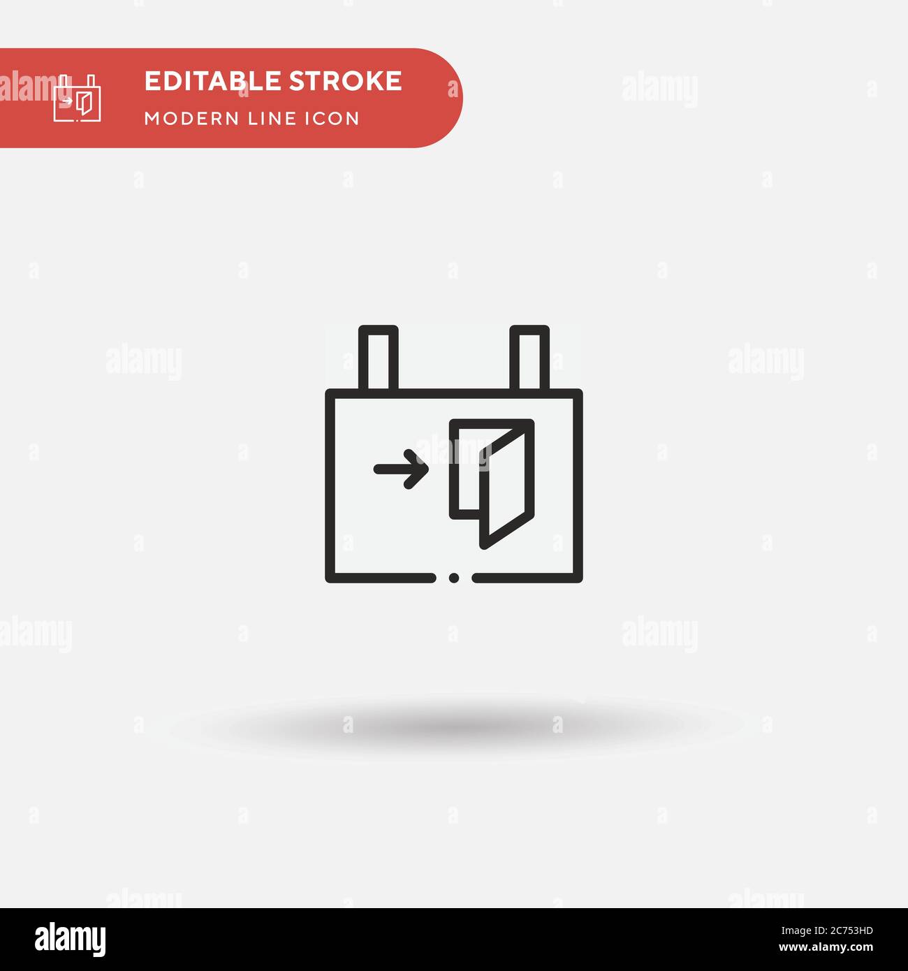 Emergency Exit Simple vector icon. Illustration symbol design template ...
