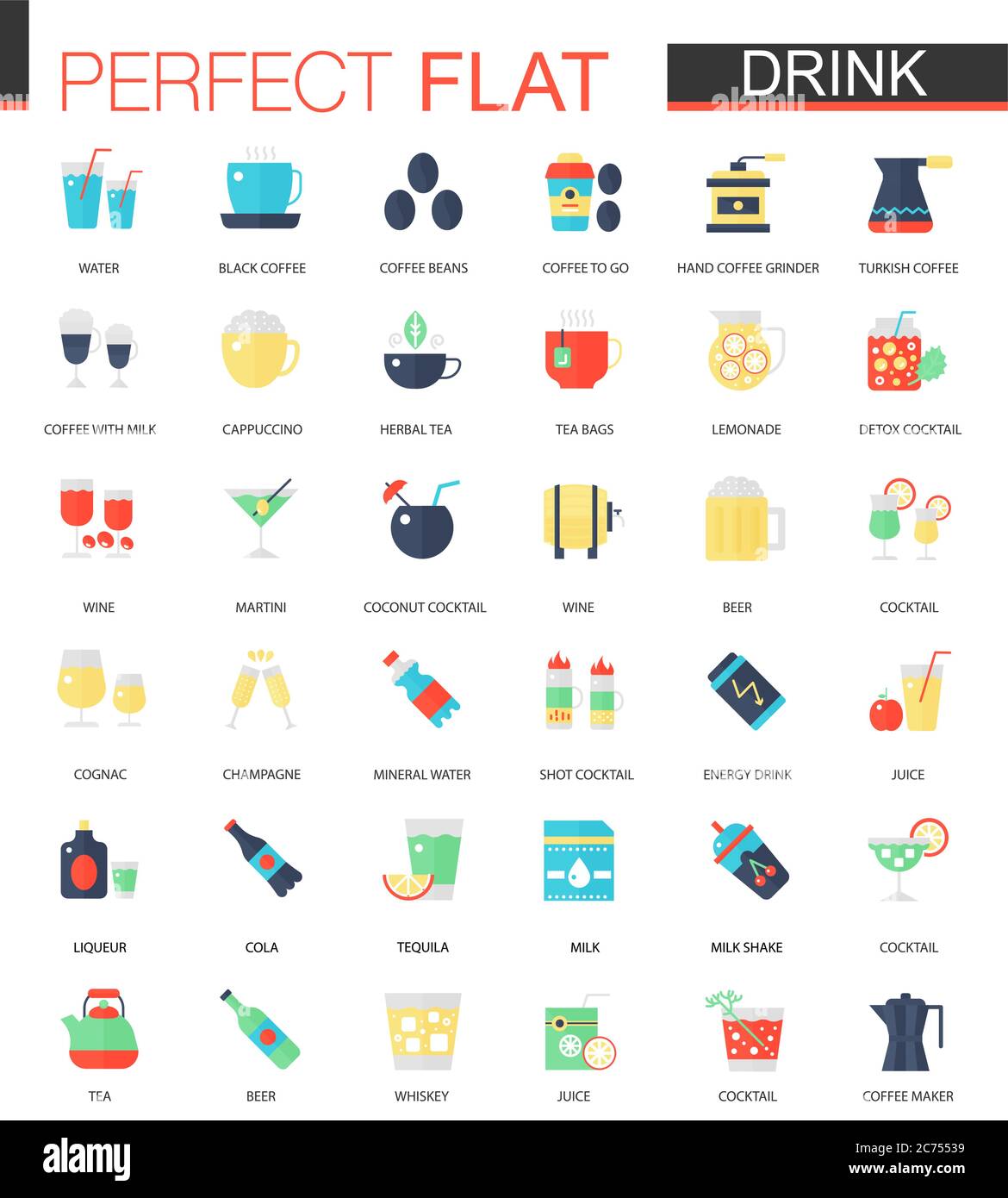 Alcohol cocktail drinks white Stock Vector Images - Alamy