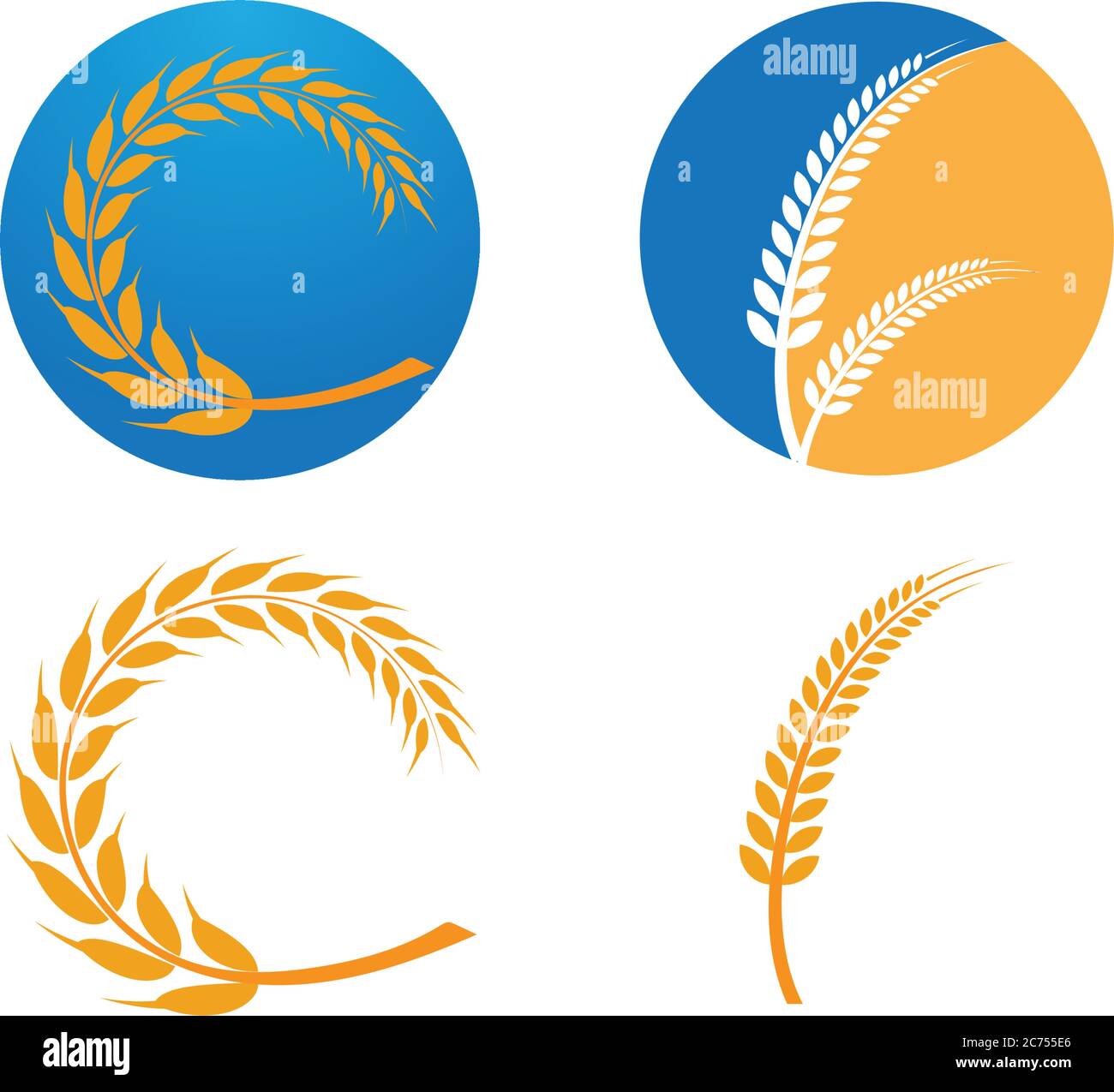 rice logo vector template design Stock Vector Image & Art - Alamy