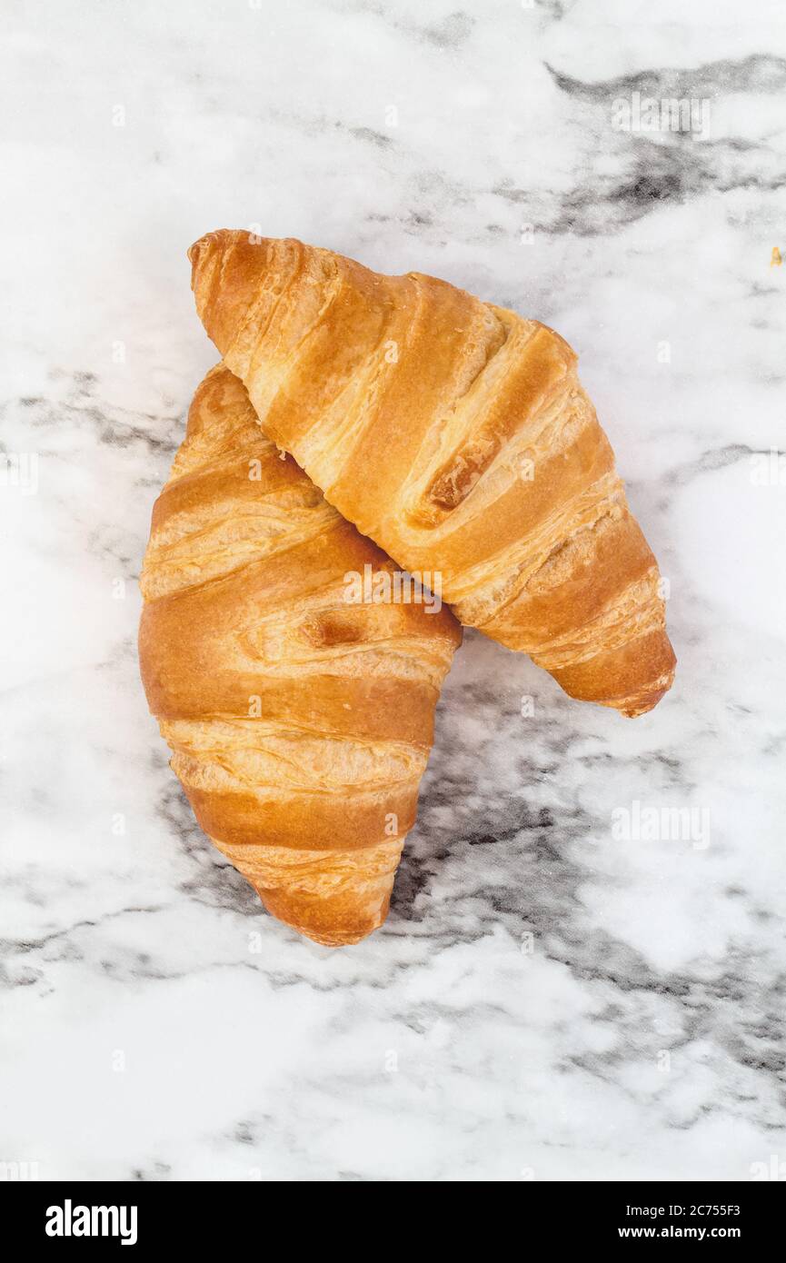 Two gourmet croissant rolls hi-res stock photography and images - Alamy