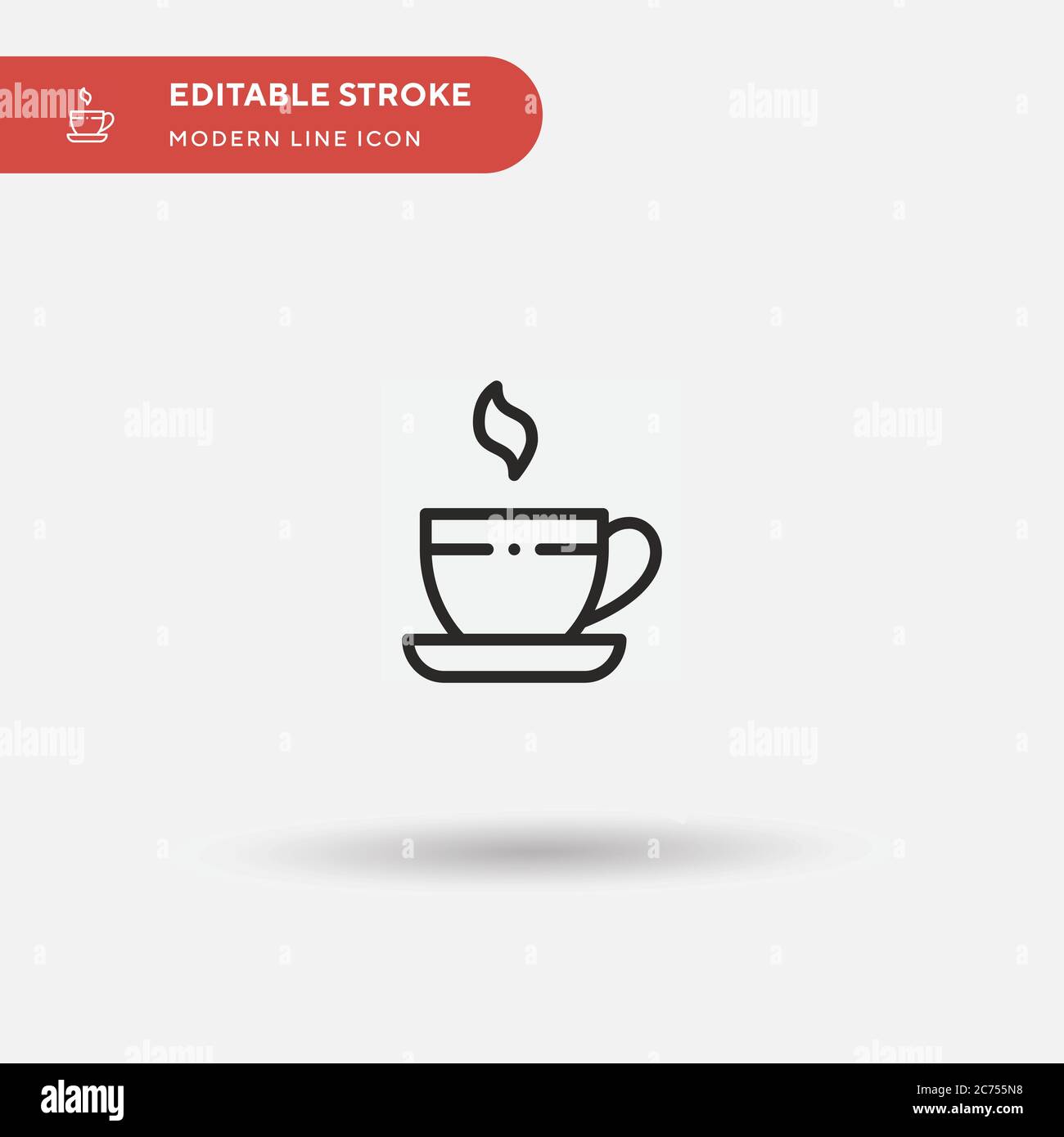 Coffee Cup Simple vector icon. Illustration symbol design template for ...