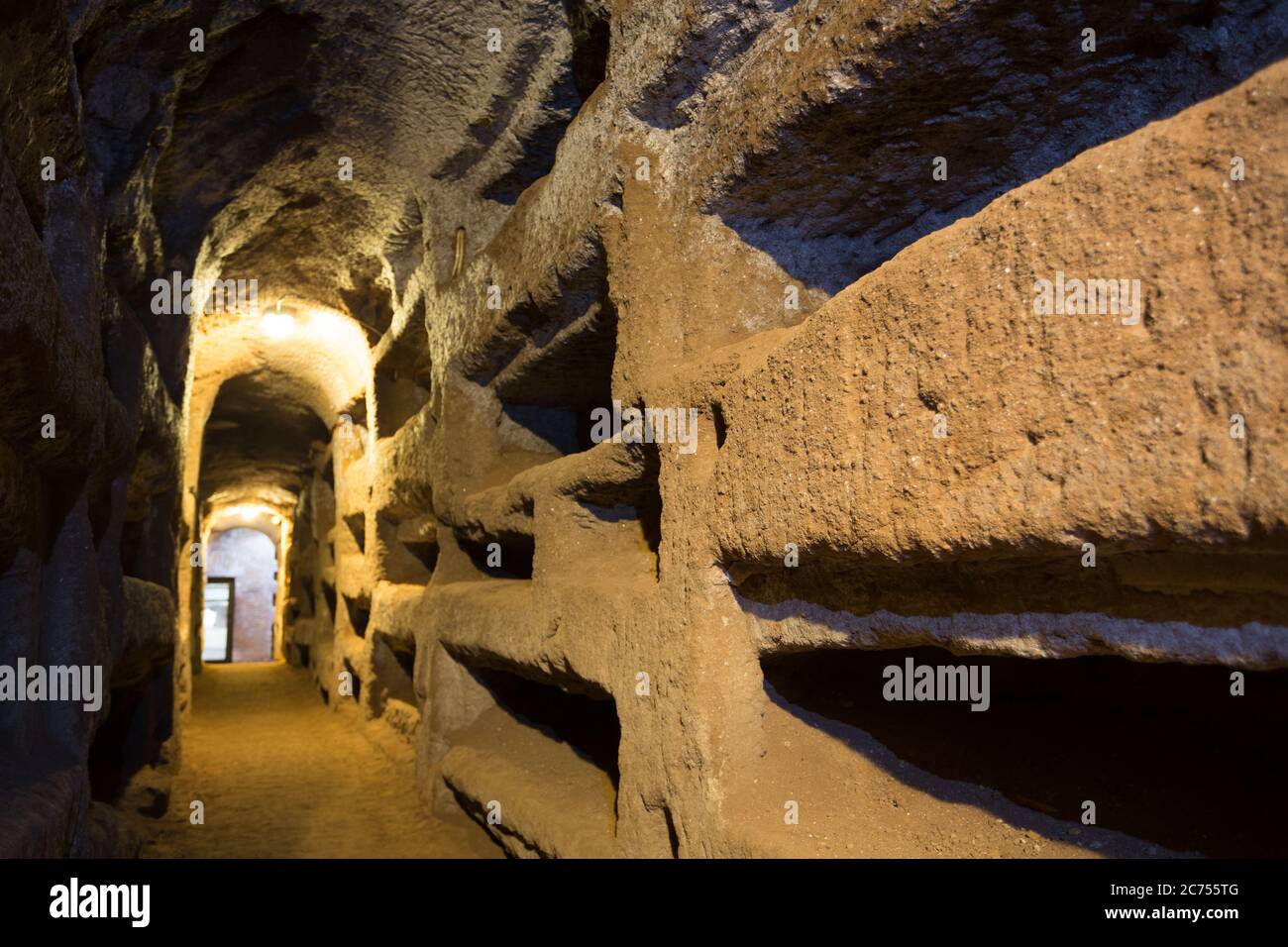 St. Callixtus catacombs in Rome Stock Photo - Alamy