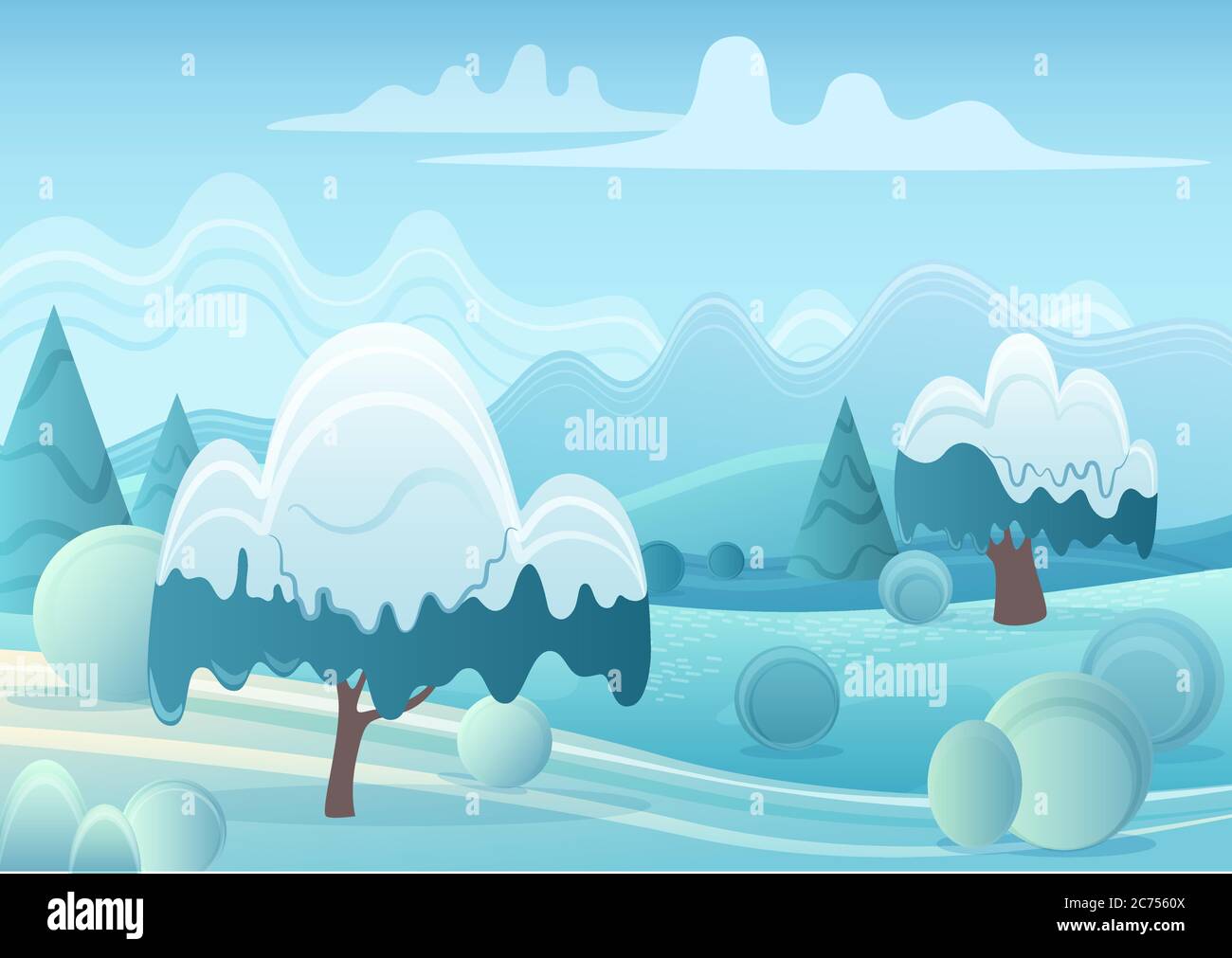 The tree in the frost Stock Vector Images - Alamy