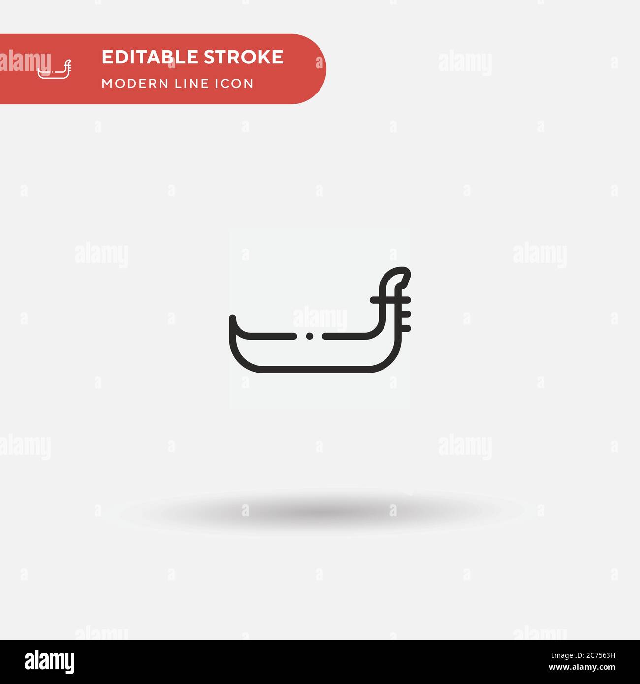Gondola Simple vector icon. Illustration symbol design template for web ...