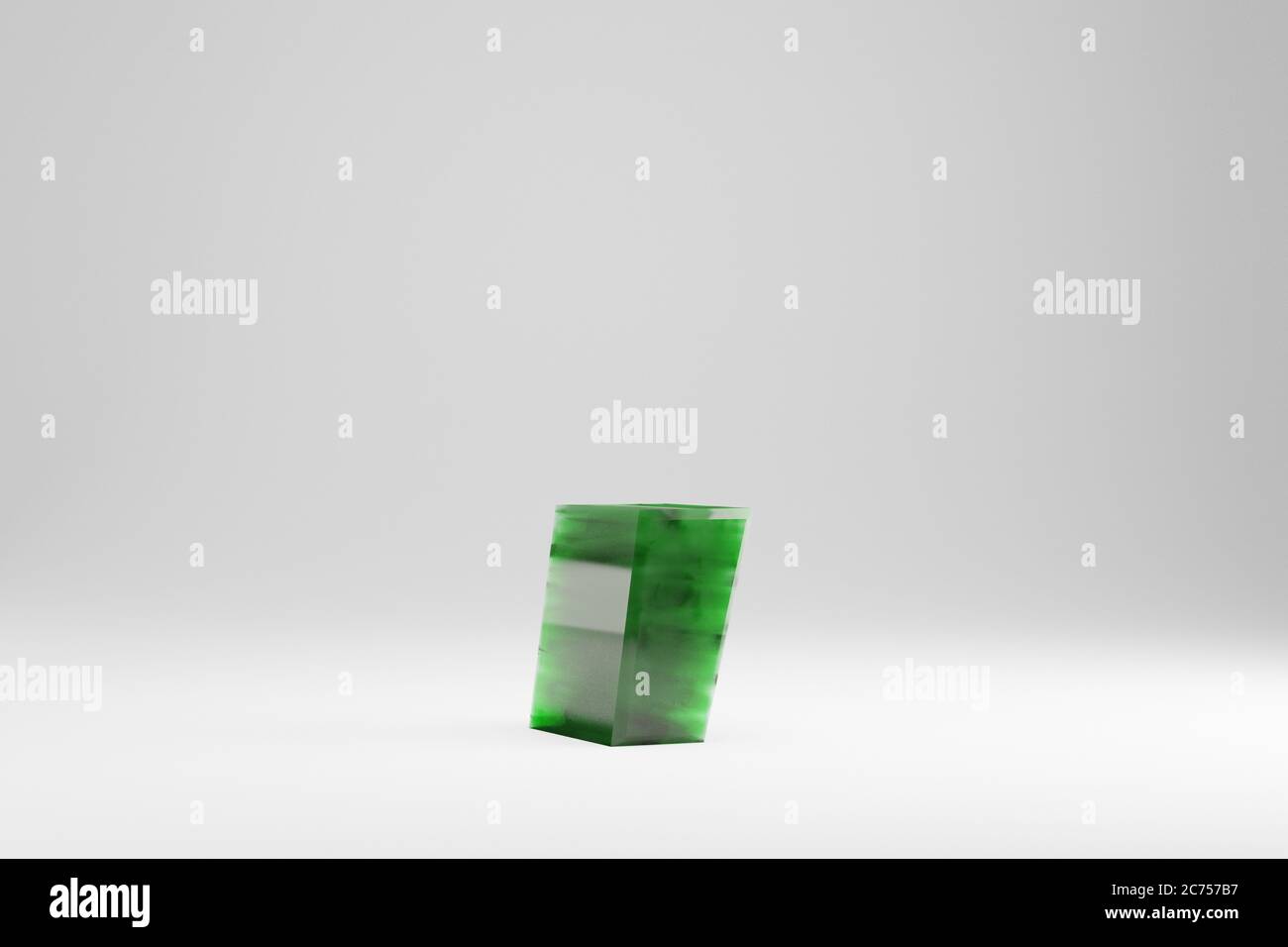 Jade 3d coma symbol. Jade sign isolated on white background. Green jade ...