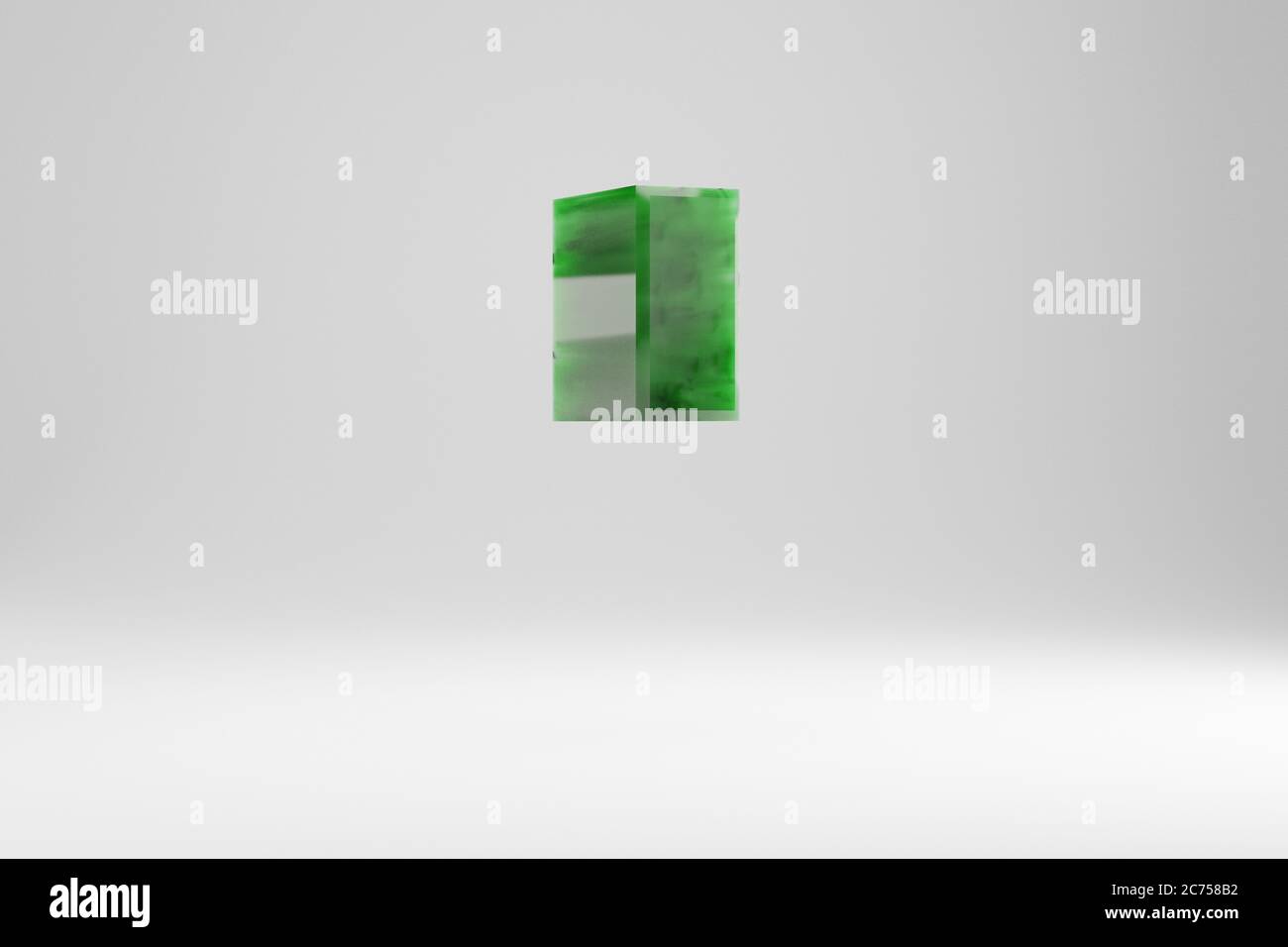 Jade 3d quote symbol. Jade sign isolated on white background. Green ...