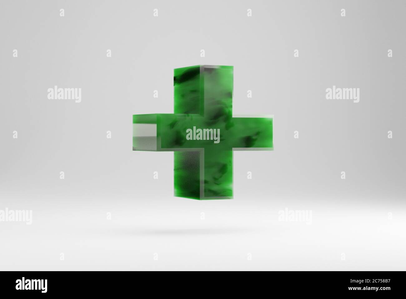 Jade 3d plus symbol. Jade sign isolated on white background. Green jade ...