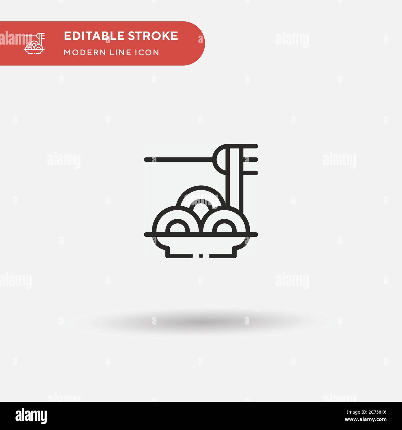 Spaghetti Simple vector icon. Illustration symbol design template for ...