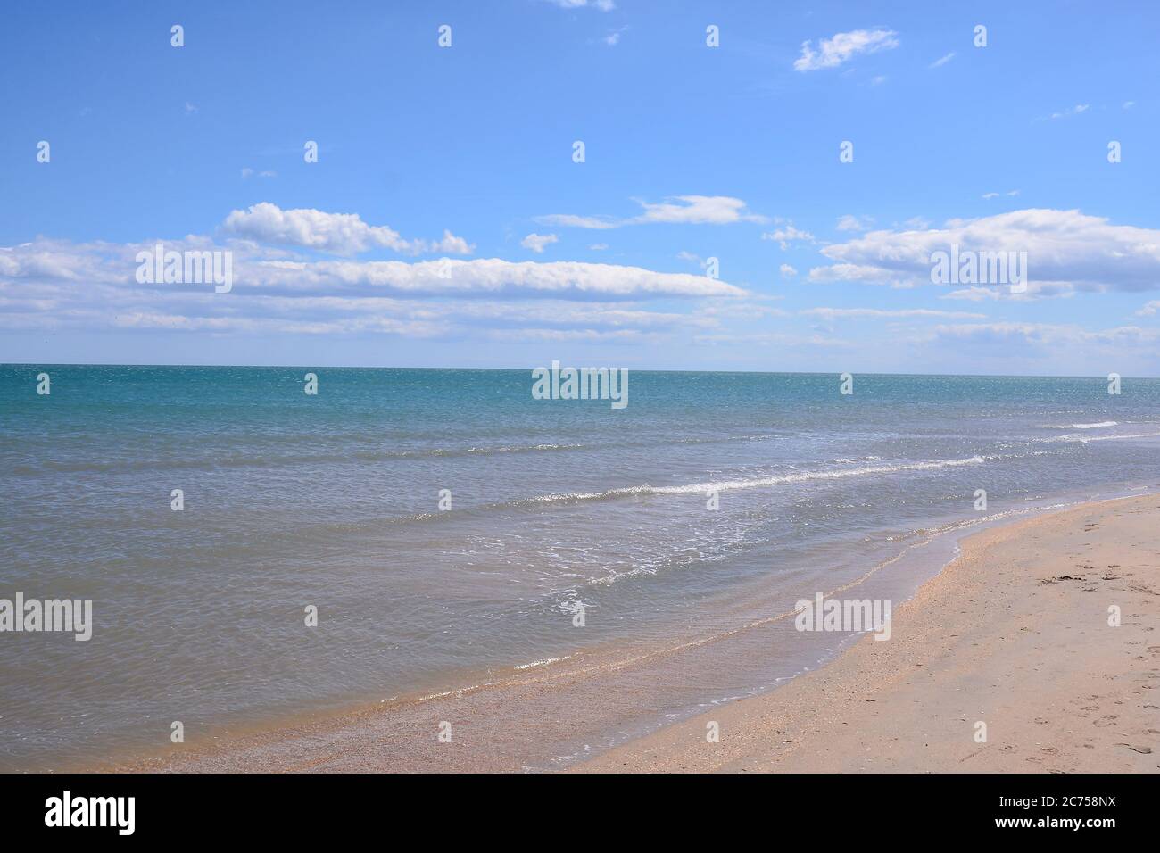 Photo picture Empty mediterranean sand beach in south france Stock ...