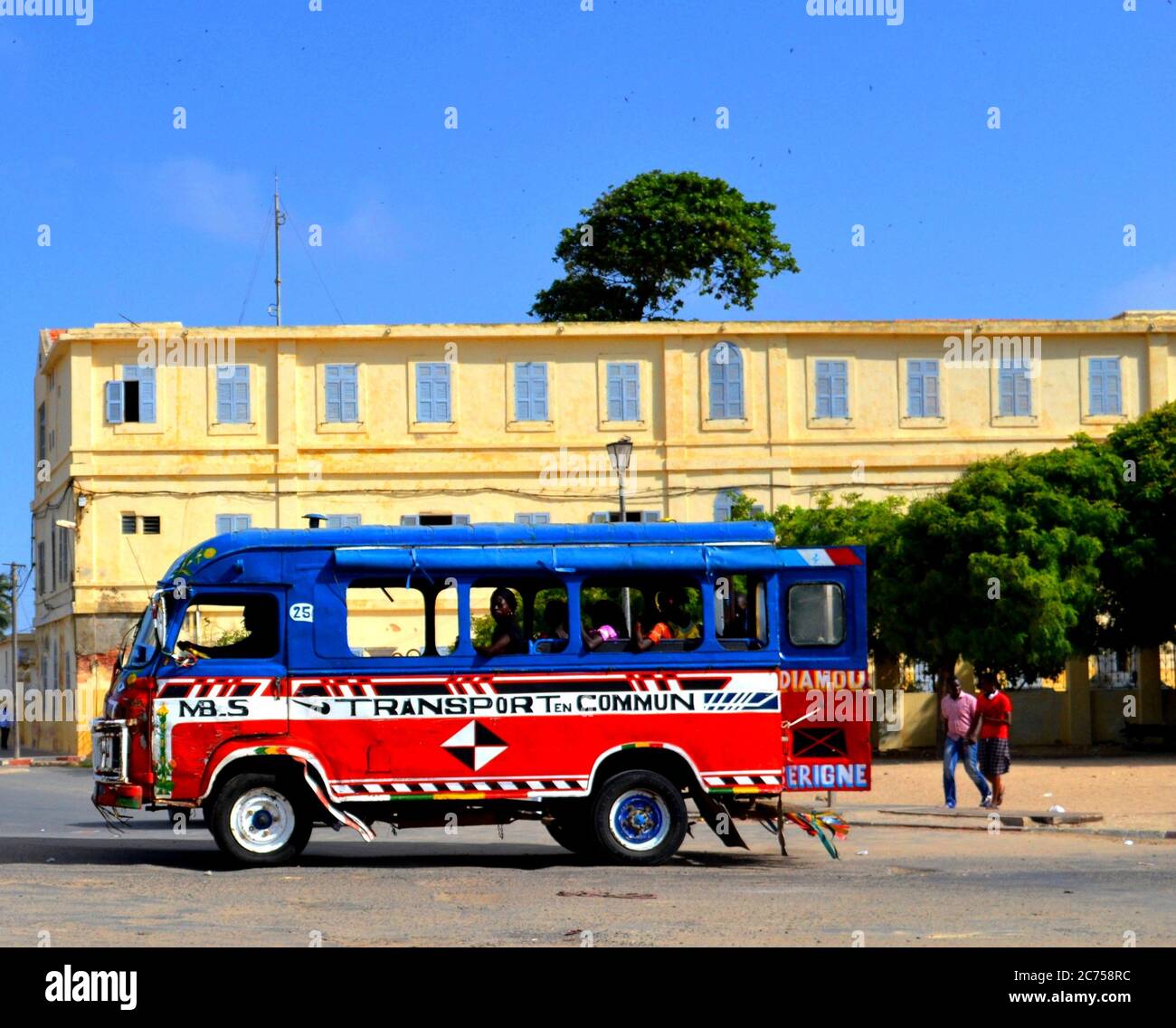 Urban bus in Saint-Louis, Senegal Stock Photo - Alamy