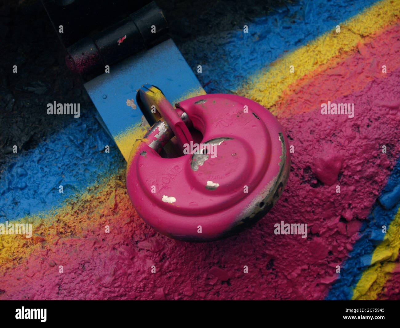 Street art padlock street photography Stock Photo - Alamy