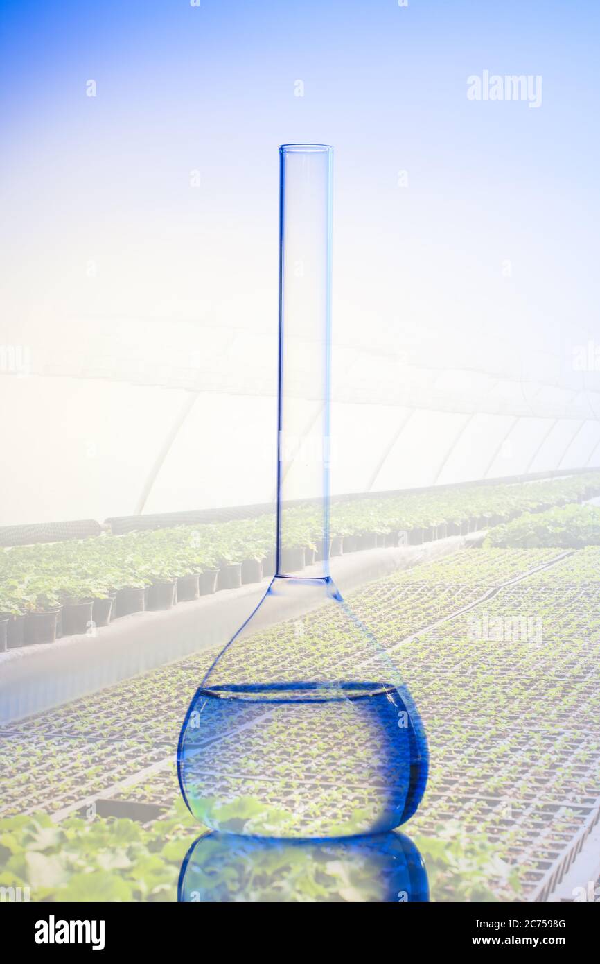 The chemical development of new fertilizers and herbicides Stock Photo ...
