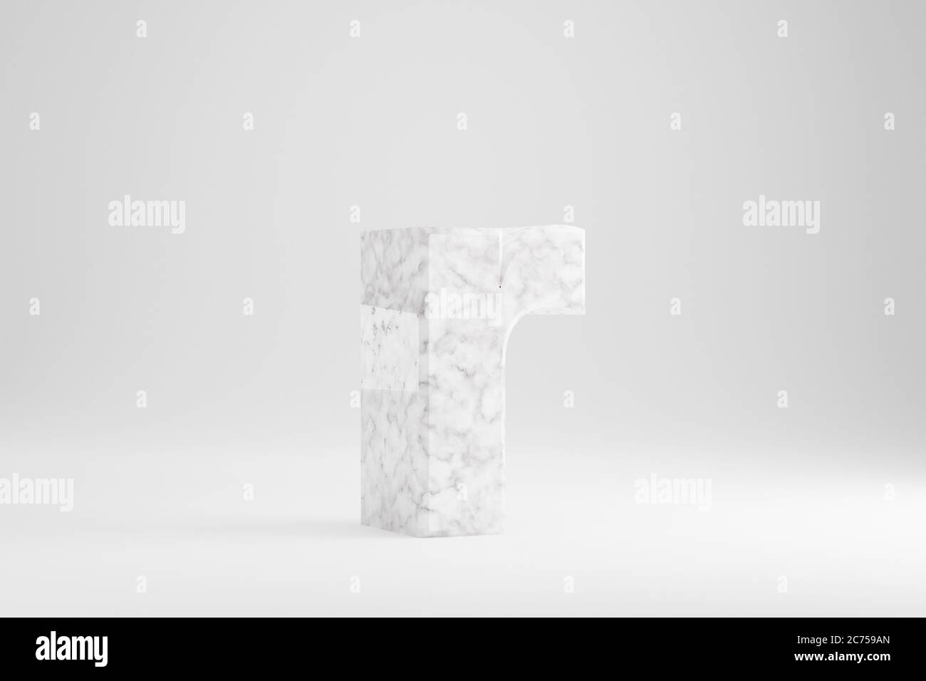 Marble 3d letter R lowercase. White marble letter isolated on white ...