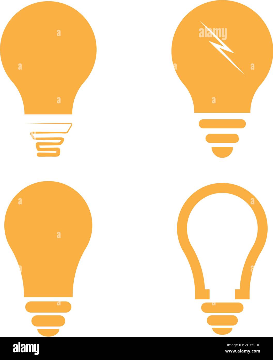 Bulb logo vector ilustration template Stock Vector Image & Art - Alamy