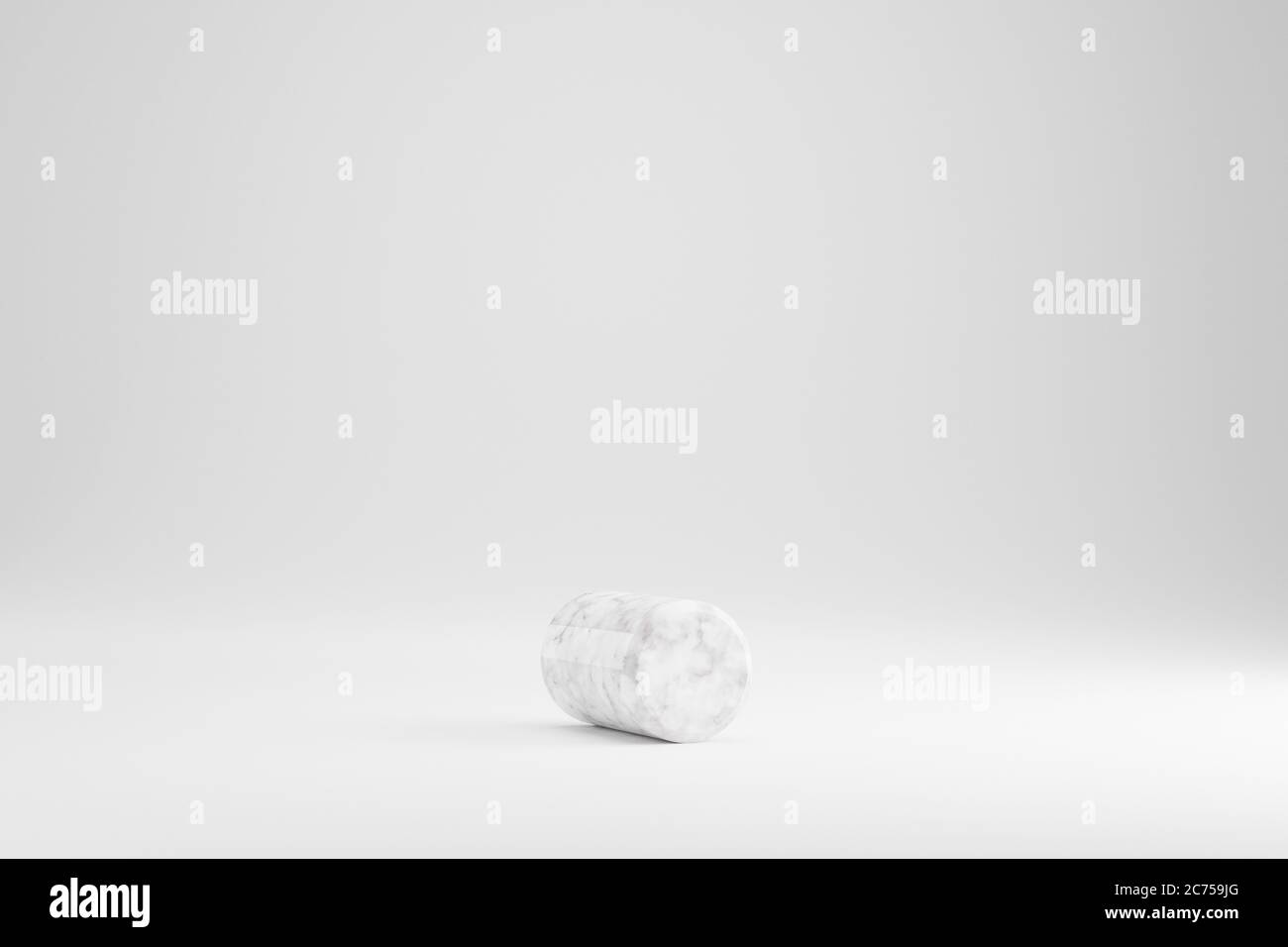 Marble 3d point symbol. White marble sign isolated on white background ...