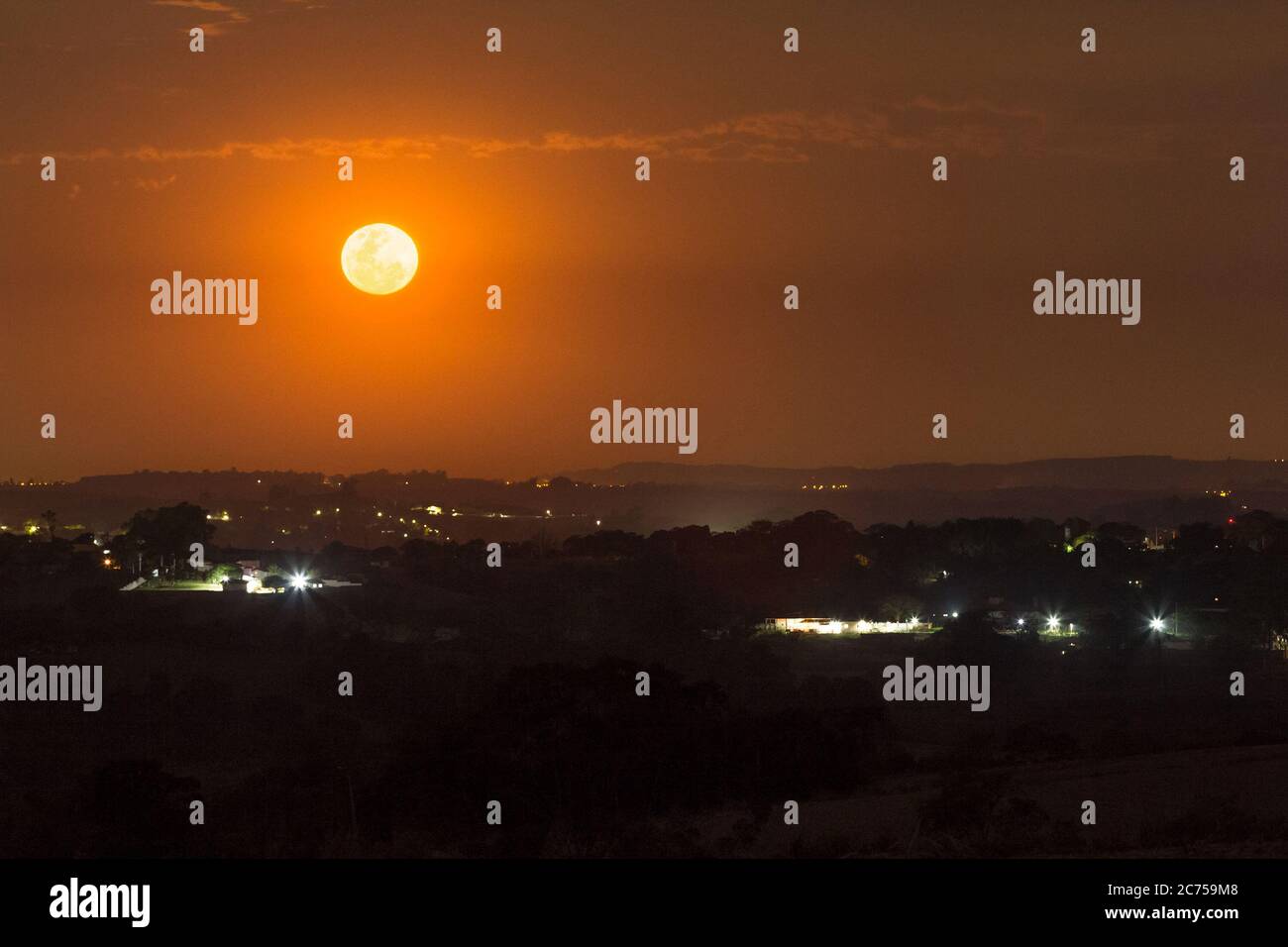 Camping Full Moonrise Stock Photo - Alamy
