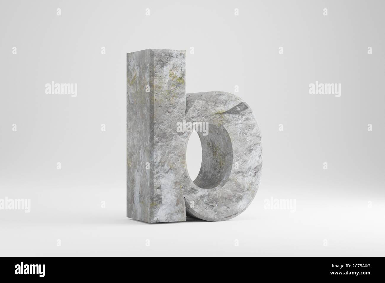 Stone 3d letter B lowercase. Rock textured letter isolated on white ...