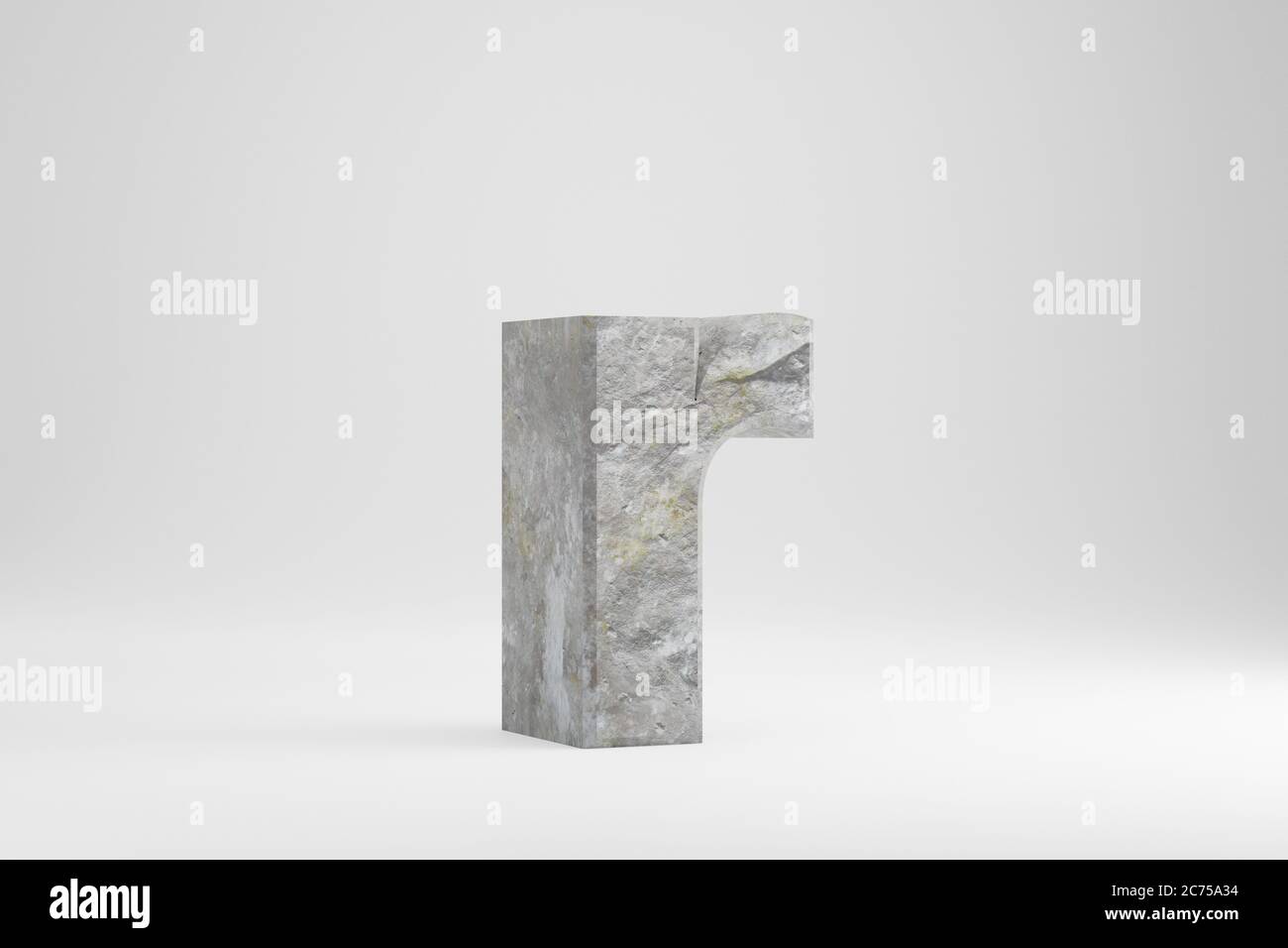 Stone 3d letter R lowercase. Rock textured letter isolated on white ...