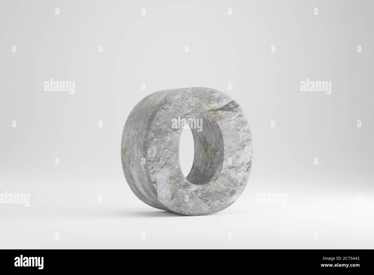 Stone 3d letter O lowercase. Rock textured letter isolated on white ...