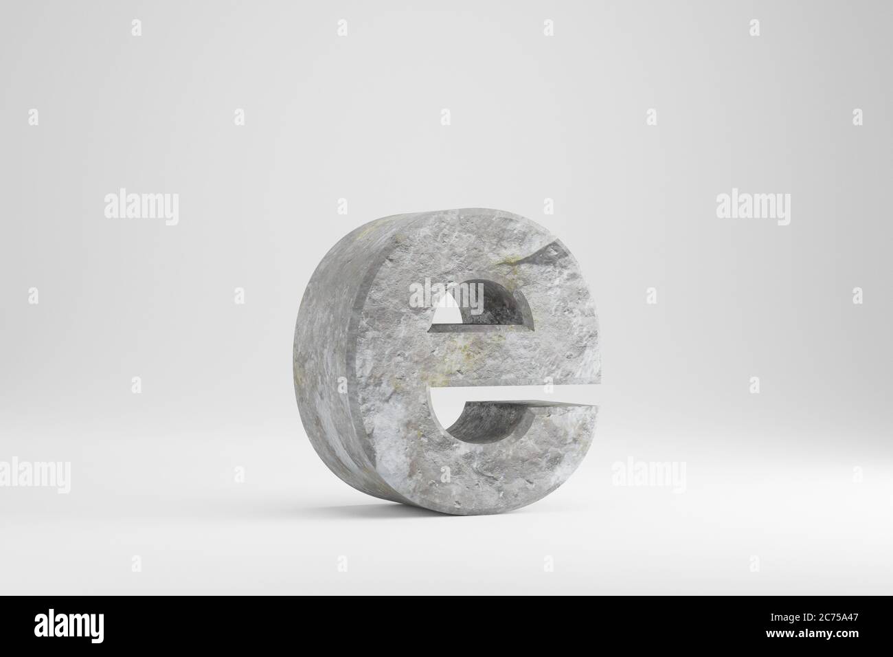 Stone 3d letter E lowercase. Rock textured letter isolated on white ...