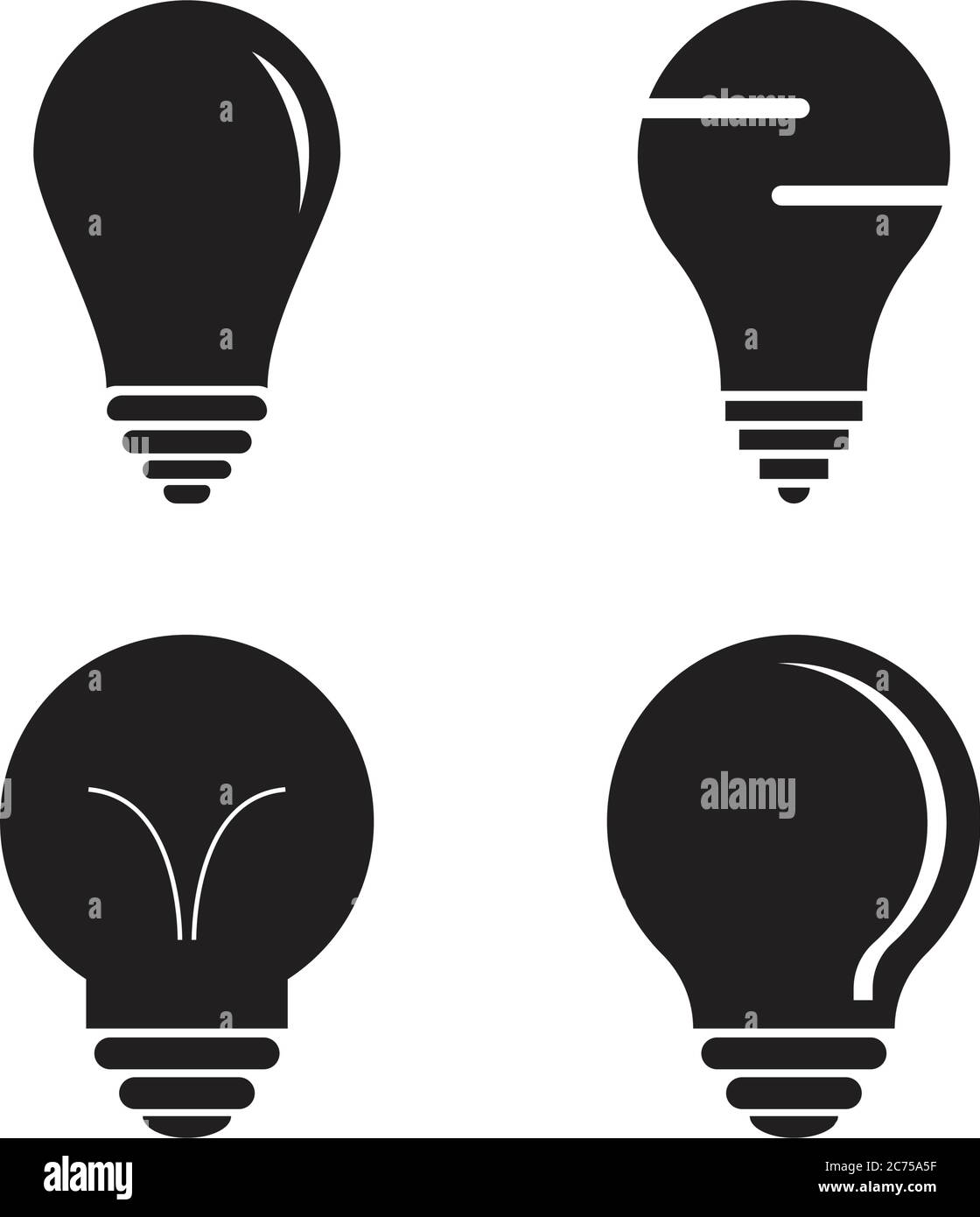 Bulb logo vector ilustration template Stock Vector Image & Art - Alamy