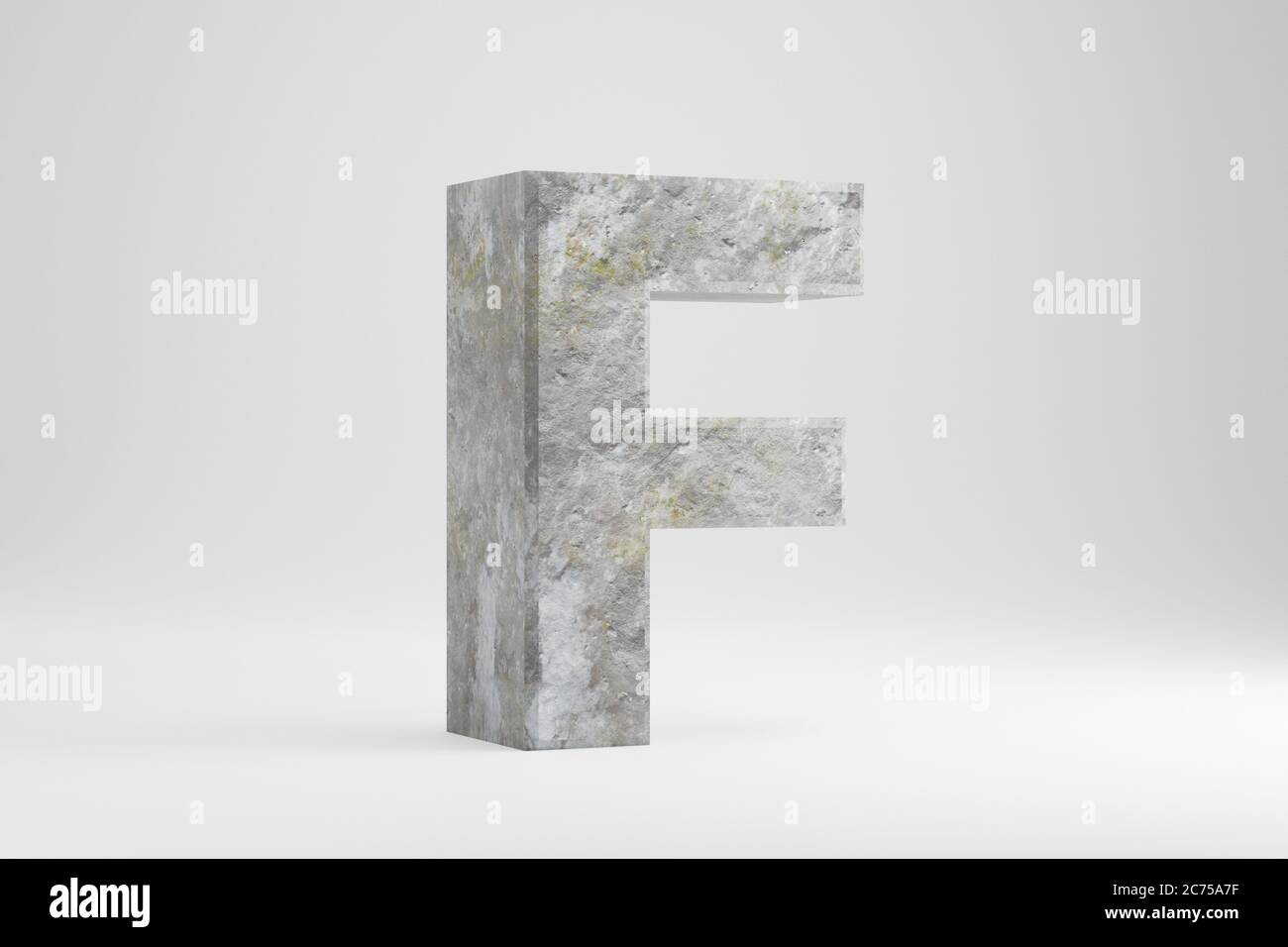 Stone 3d letter F uppercase. Rock textured letter isolated on white ...