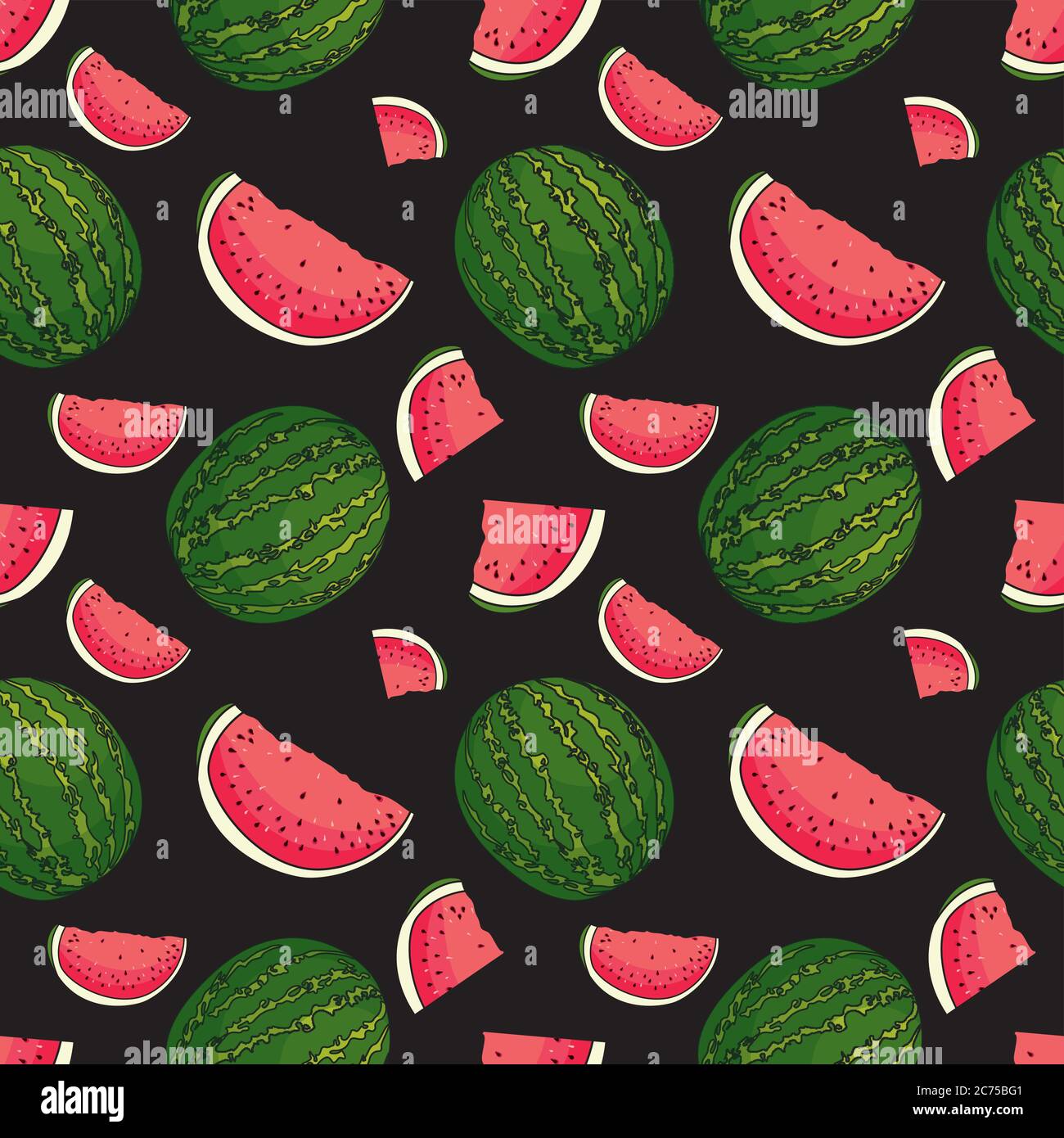 Stylish background of watermelons. Vector illustration for a postcard ...
