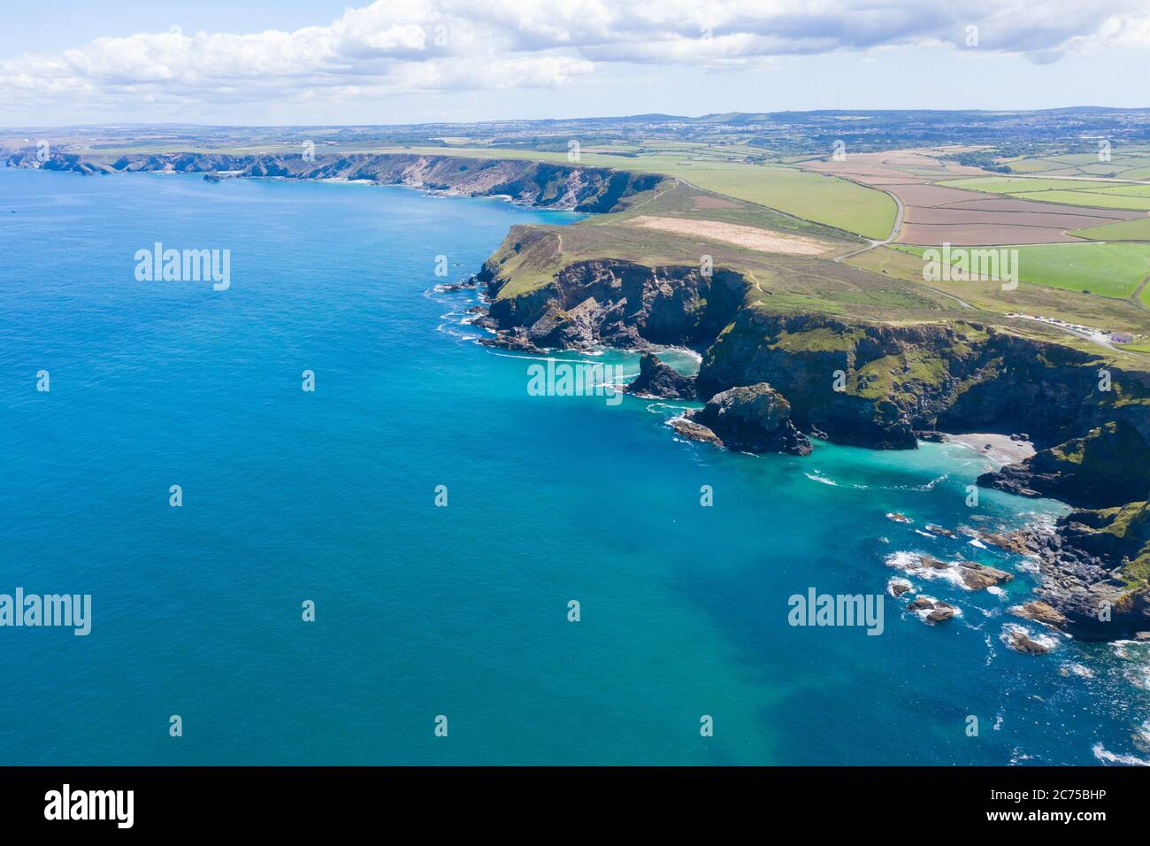 Aerial photograph of cornish coast hi-res stock photography and images ...