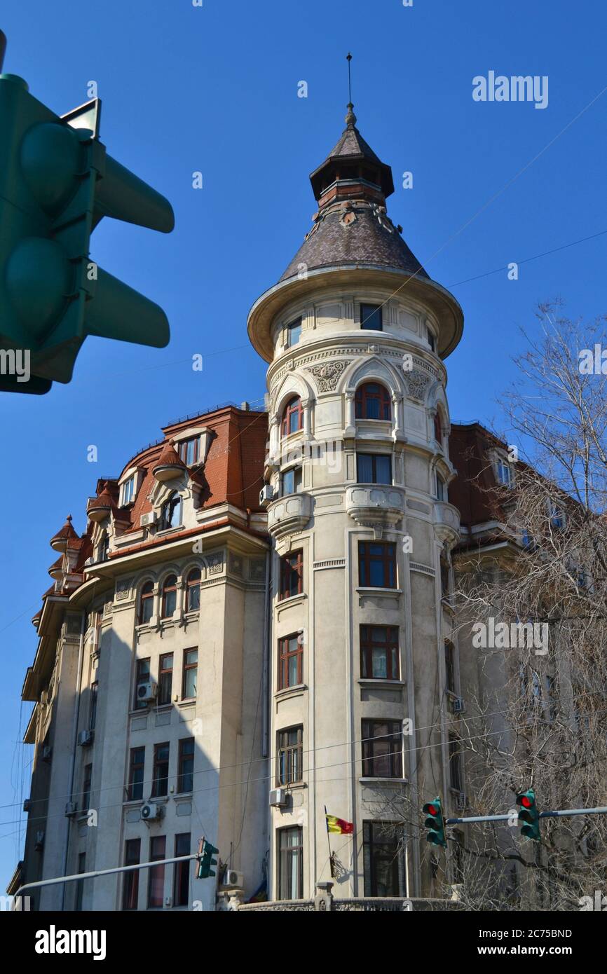 Bucharest architecture, Romania Stock Photo - Alamy