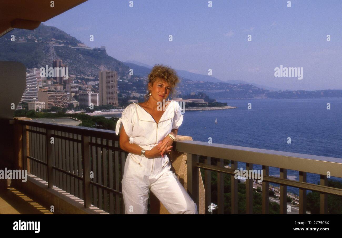Mariana Simionescu ( Ex Mrs B Borg) in Monte Carlo 1985 Stock Photo - Alamy