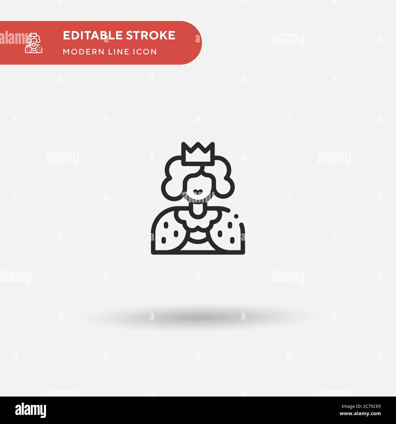 Queen Simple vector icon. Illustration symbol design template for web ...
