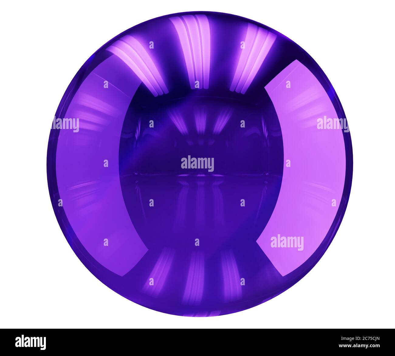 a glass sphere with reflection, purple eyes, 3d render Stock Photo - Alamy