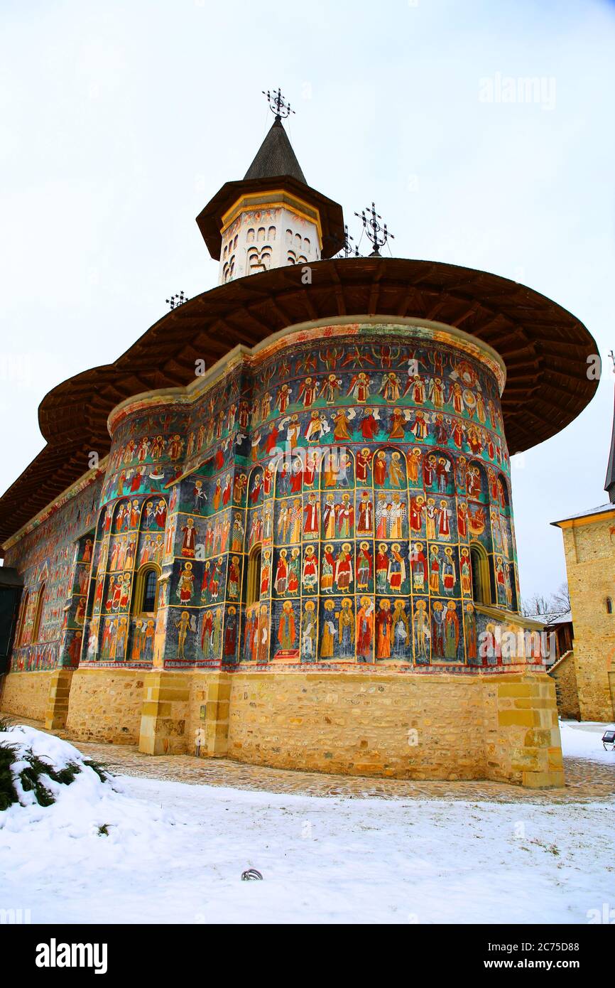 Painted monastery of Romania Stock Photo - Alamy