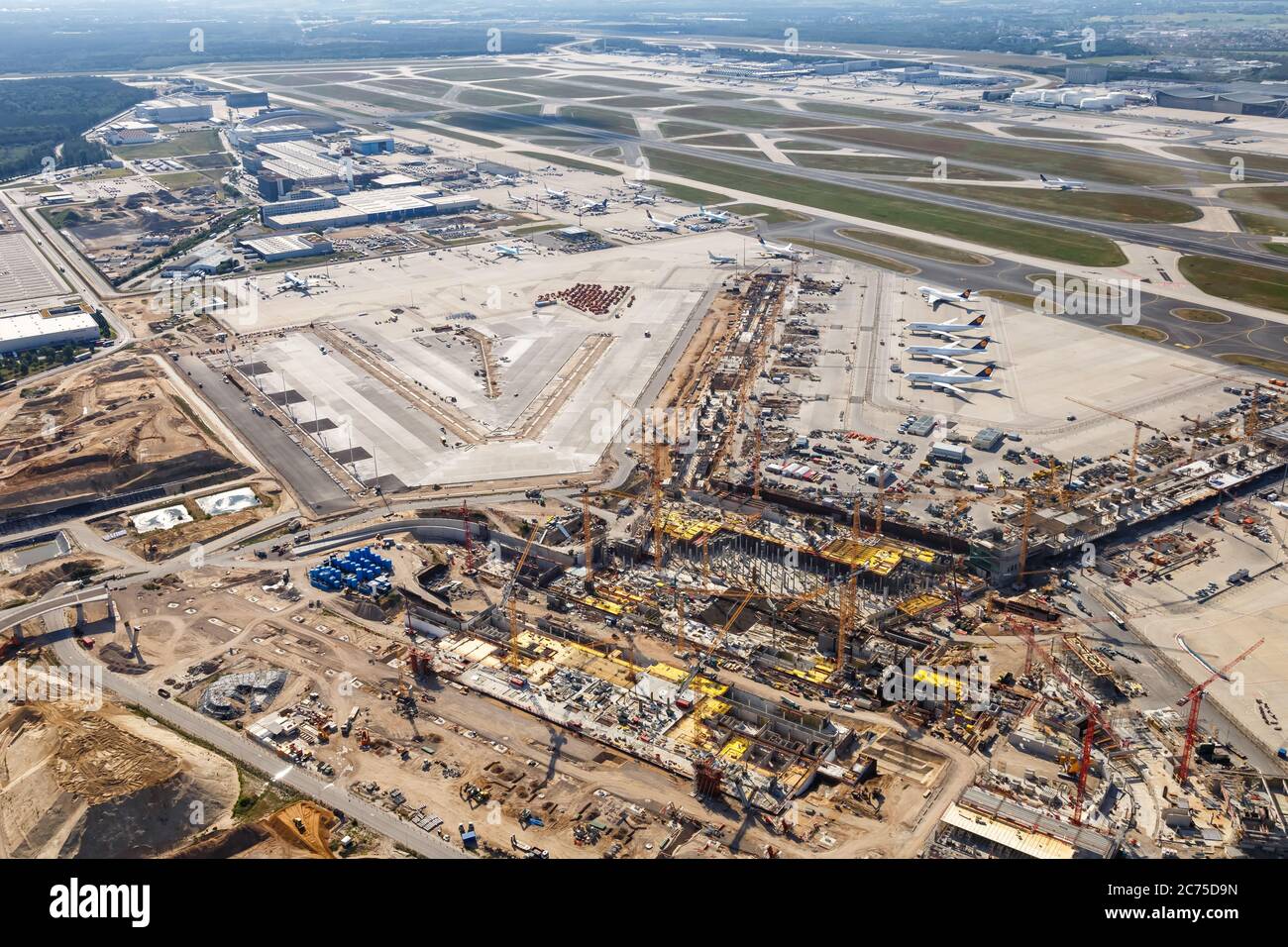 Frankfurt, Germany - May 27, 2020: Construction site Terminal 3 at ...