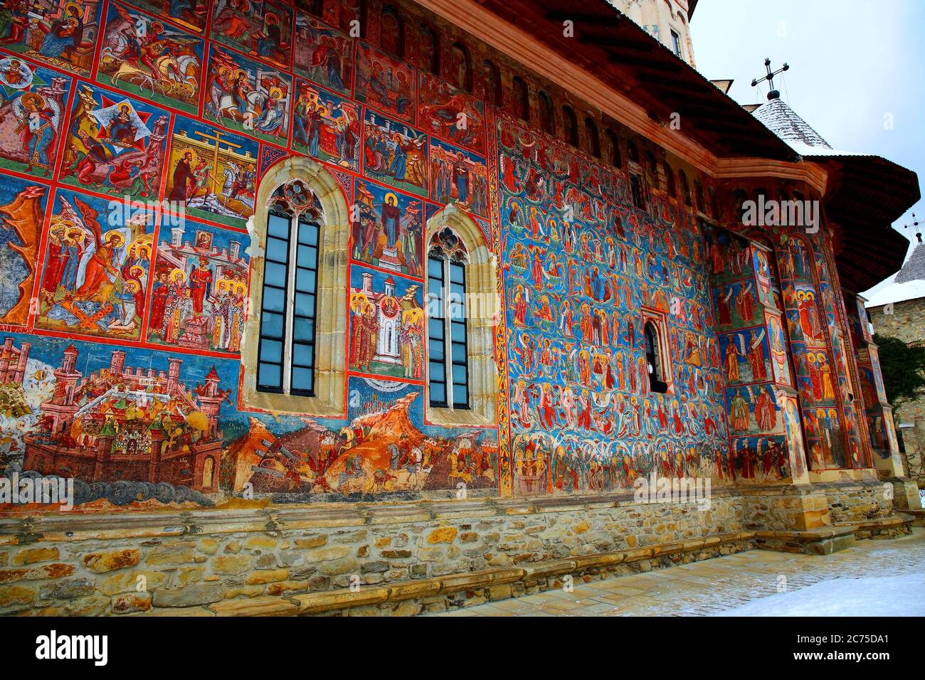Painted monastery of Romania Stock Photo - Alamy