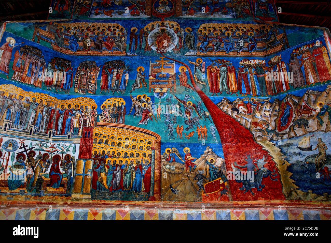 Painted monastery of Romania Stock Photo - Alamy