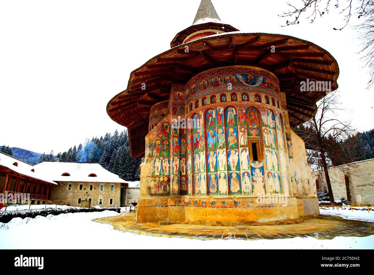 Painted monastery of Romania Stock Photo - Alamy