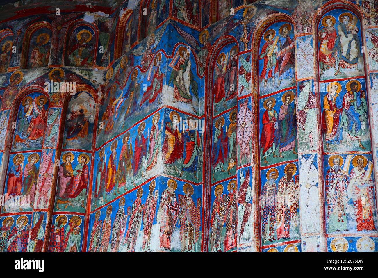 Painted monastery of Romania Stock Photo - Alamy