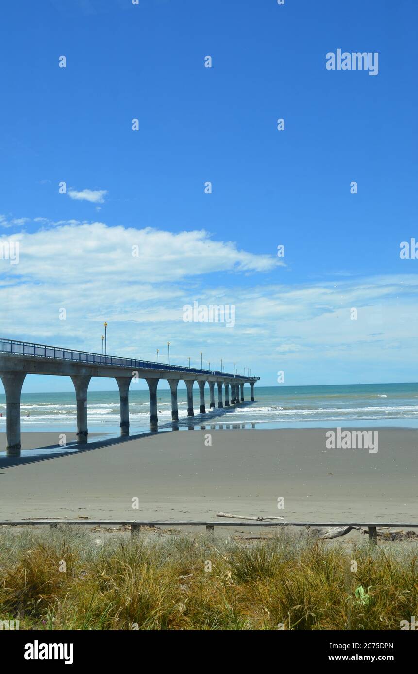 The new brighton beach pier from Christchurch library. New Brighton ...