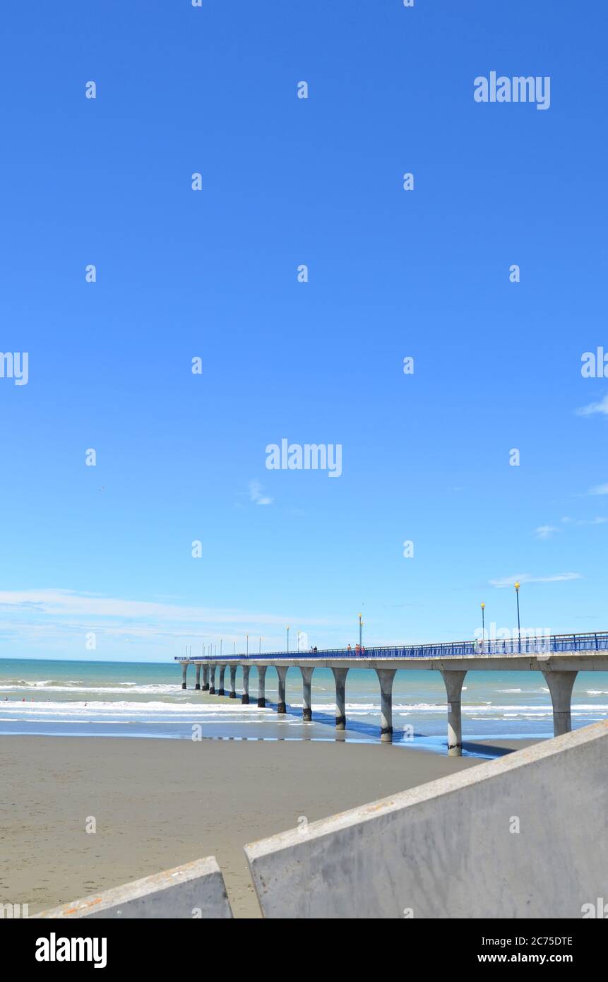 The new brighton beach pier from Christchurch library. New Brighton ...