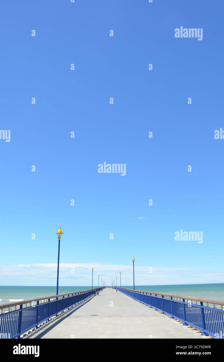 The new brighton beach pier from Christchurch library. New Brighton ...