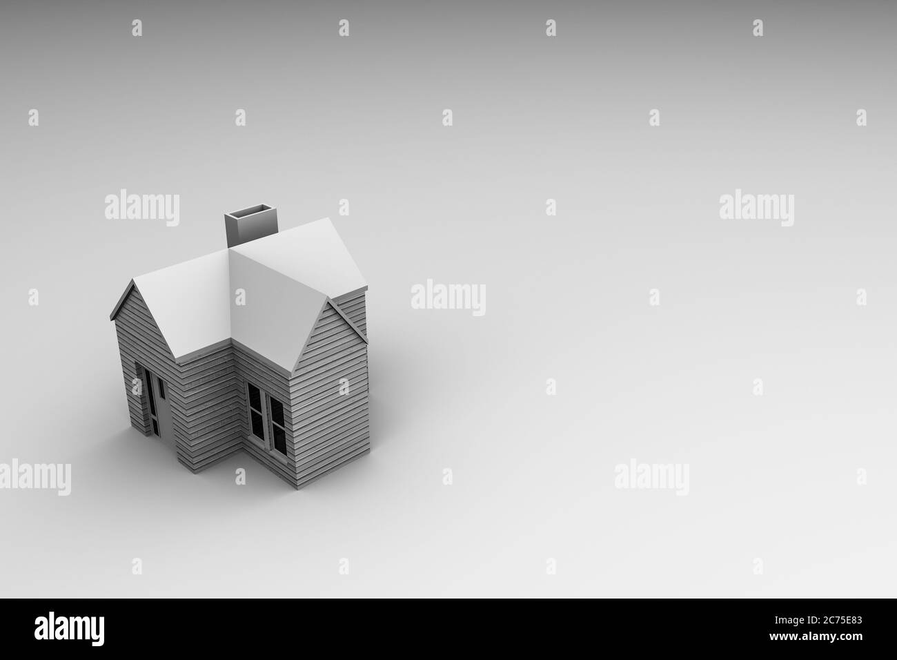 simple house isolated on white background 3d illustration Stock Photo ...