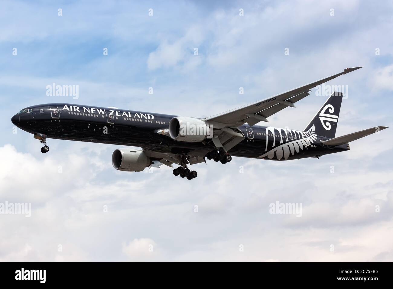 London, United Kingdom - July 10, 2019: Air New Zealand Boeing 777 ...