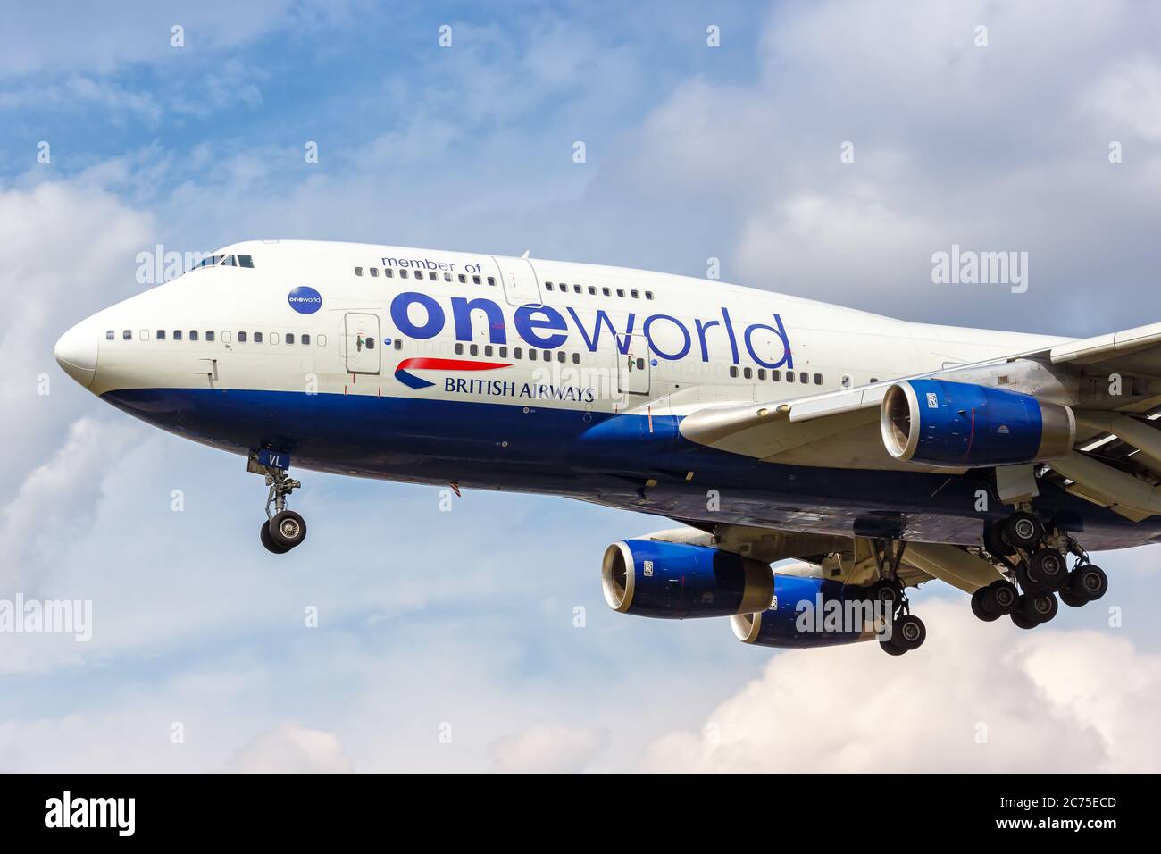 London, United Kingdom - July 10, 2019: British Airways Boeing 747-400 ...