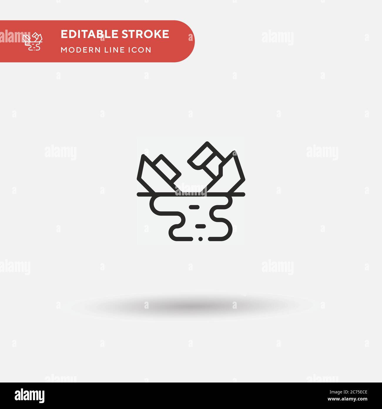 Oil Spill Simple vector icon. Illustration symbol design template for ...