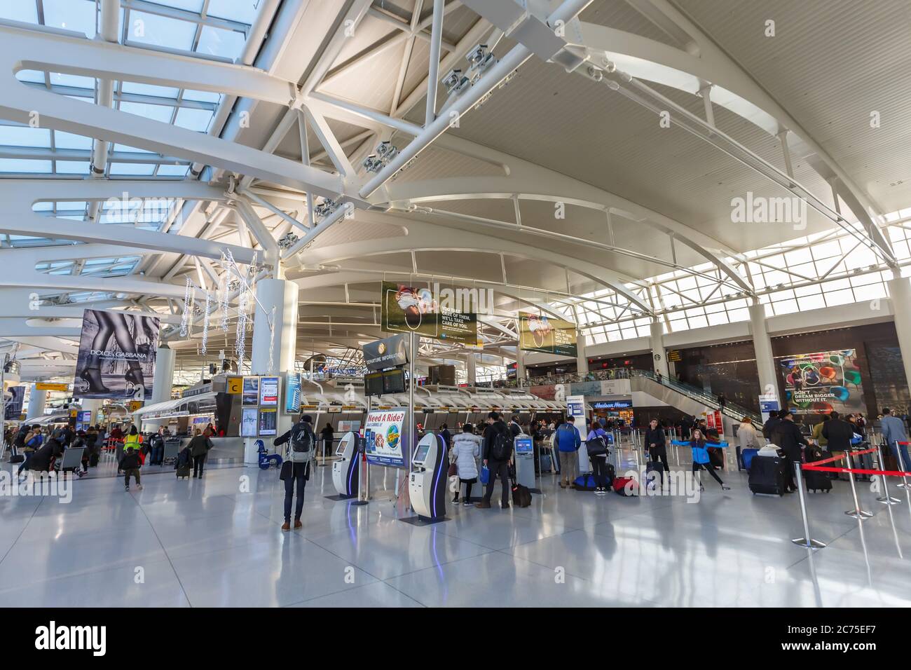 New York City, New York - March 1, 2020: Terminal 1 at New York JFK ...