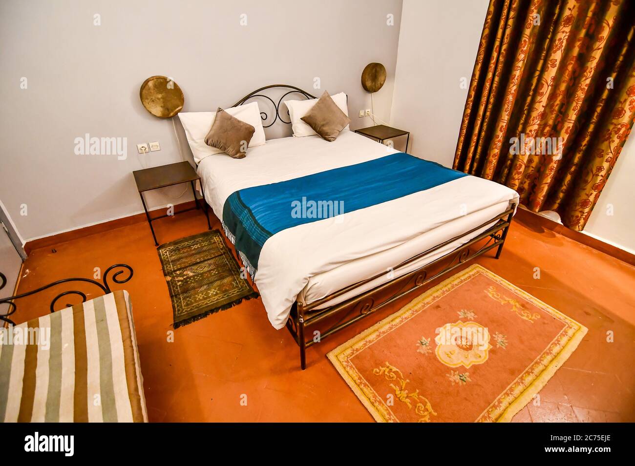 bed in bedroom, beautiful photo digital picture Stock Photo - Alamy
